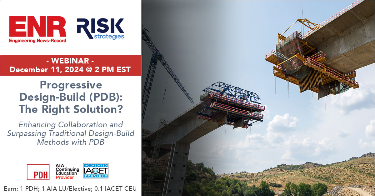 Progressive Design-Build (PDB): The Right Solution? Registration