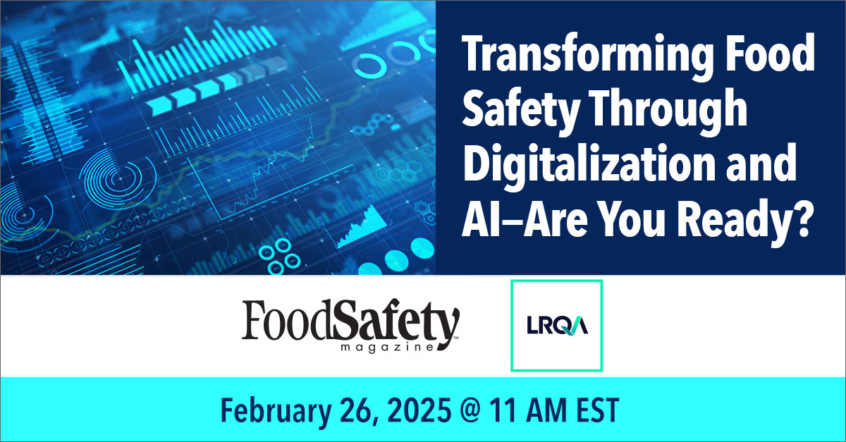 Transforming Food Safety Through Digitalization and AI—Are You Ready ...
