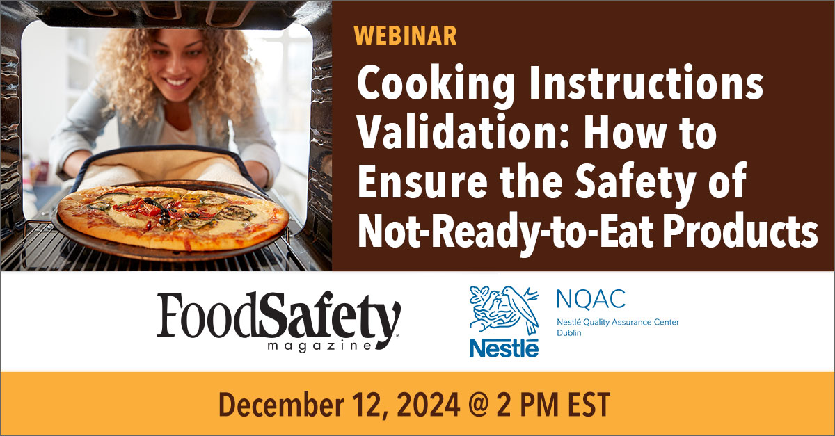 Cooking Instructions Validation: How to Ensure the Safety of Not-Ready ...