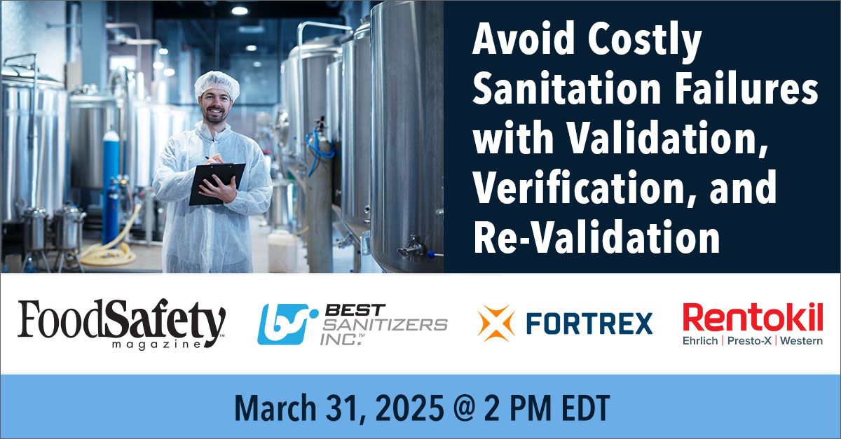 Avoid Costly Sanitation Failures with Validation, Verification, and Re ...