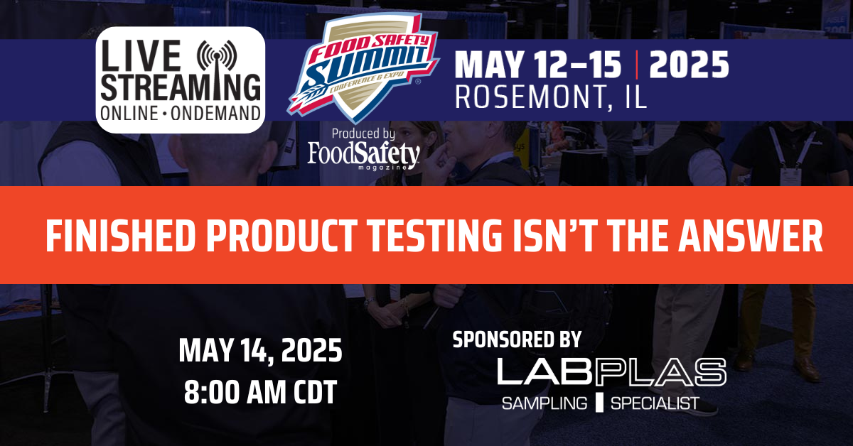 Finished Product Testing Isn’t the Answer Registration