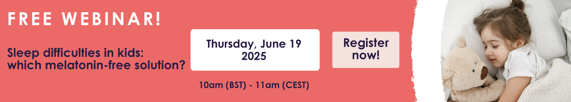 Sleep difficulties in kids: which melatonin-free solution? Registration